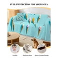 Blue Ice Cream Sofa Covers for 2-3 Cushion Couch L-Shaped Sectional ...
