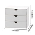 3 Drawer Vanity Organizer, Compact Makeup Drawer Storage Box for ...