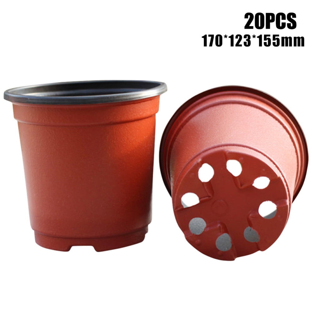 20Pcs Plastic Nursery Pot Double Color Plant Seedling Holder Raising ...