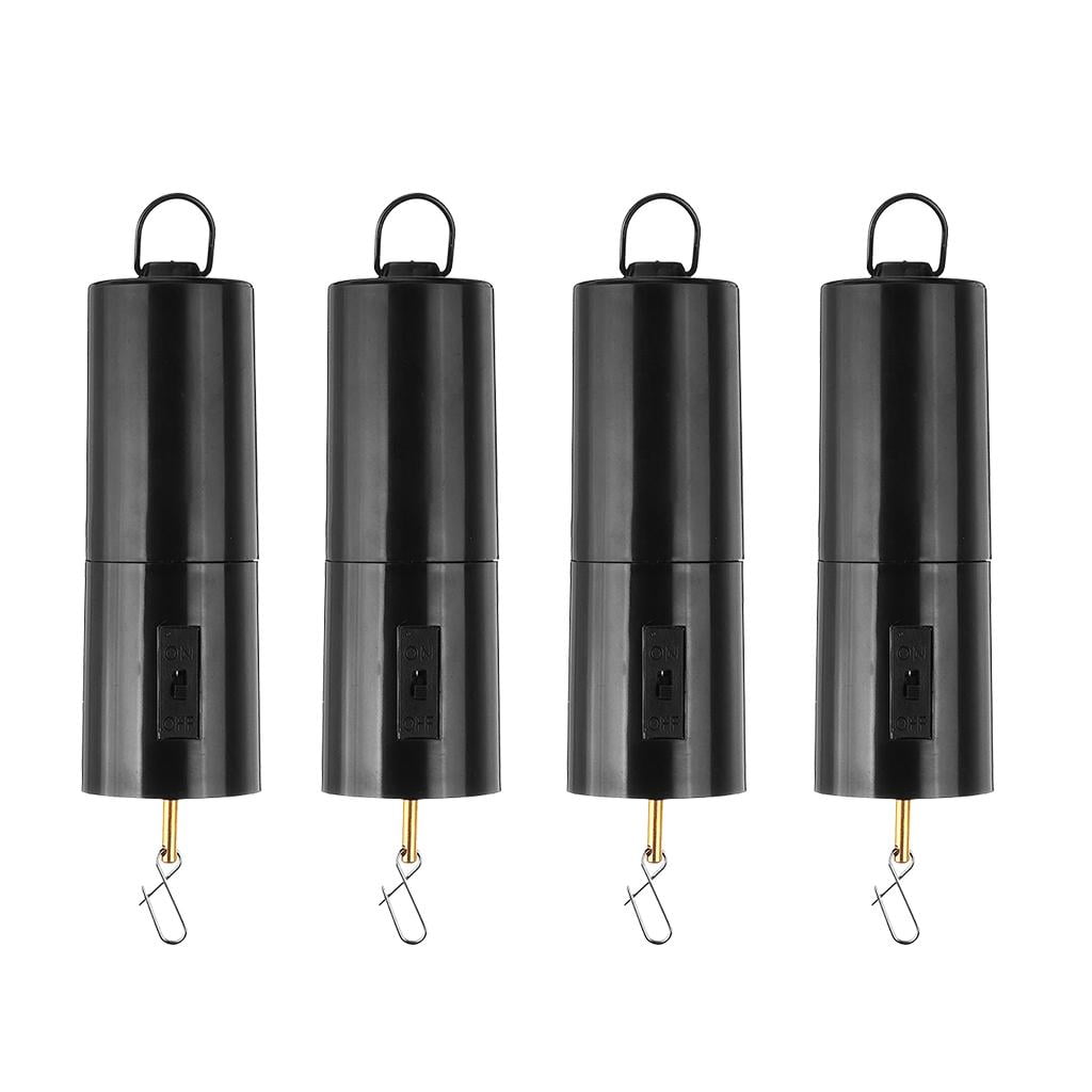 4x Battery Powered Wind Black Rotating Operated Motor Garden Ornament ...
