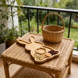 Farmhouse Bunny Serving Wood Trays (Set of 1),Nesting Rabbit-Shaped ...