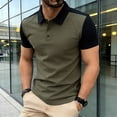Daiosportswear Men'S Gym Tight Polo Tshirts Short Sleeve Shirts Block ...