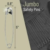 Mr. Pen- Safety Pins, 5 Inch, 5 Pack, Silver, Safety Pin, Safety Pins ...