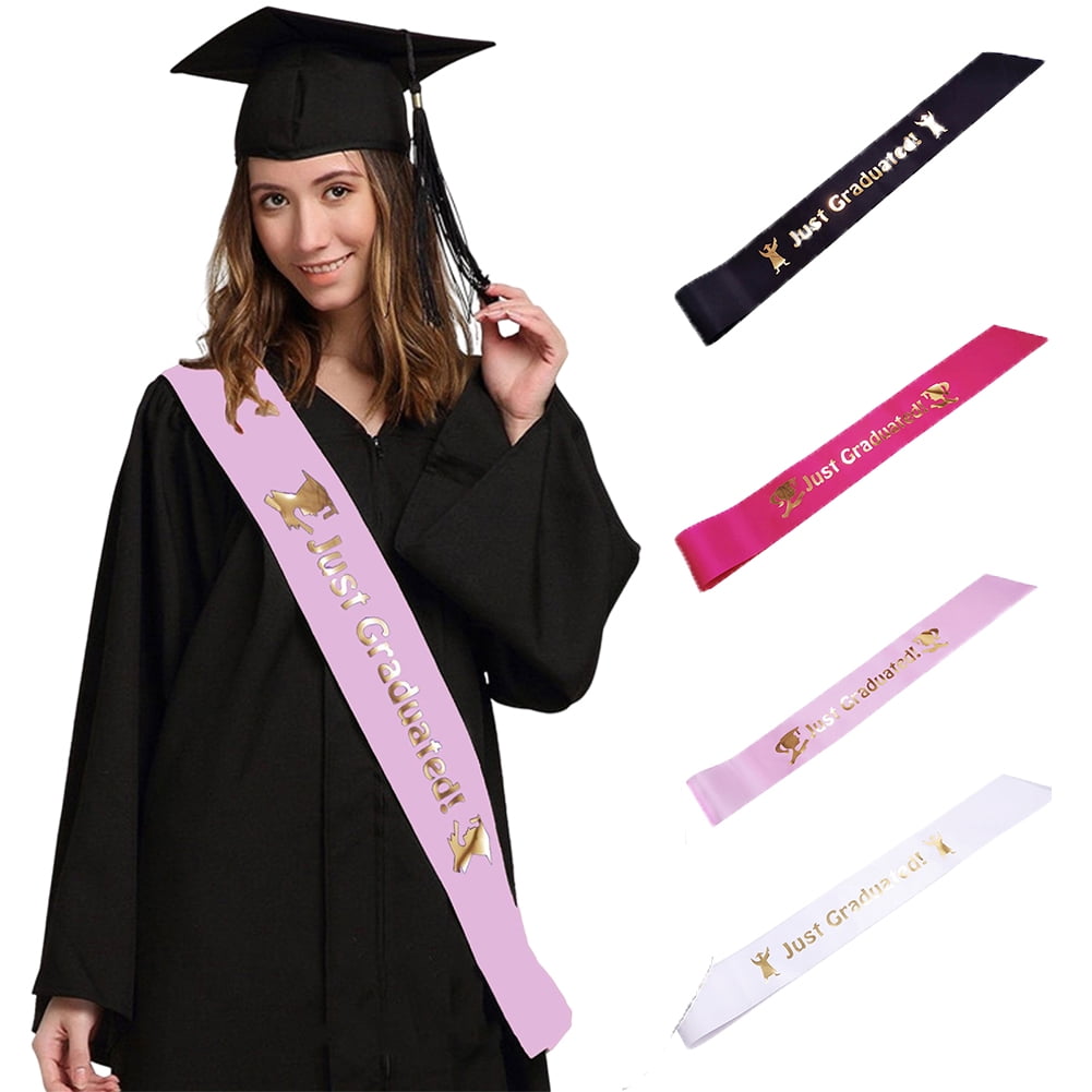 UDIYO Graduation Sash with Gold Bling Letter"Just Graduation ...