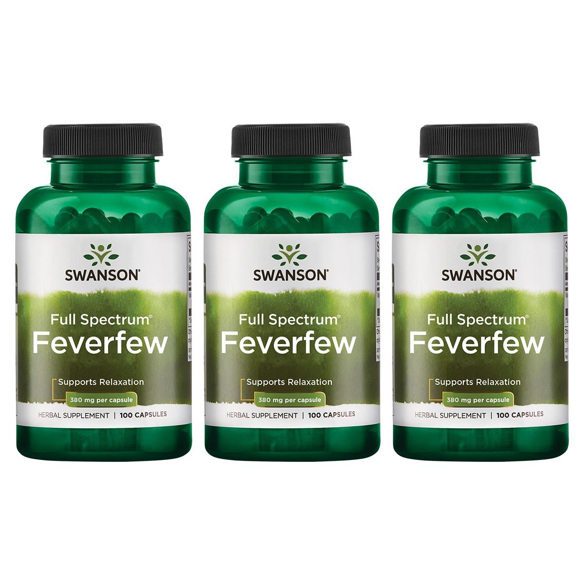 Swanson Full Spectrum Feverfew 380 mg 100 Caps 3 Pack - Walmart.com