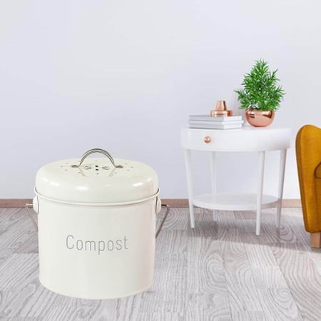 serony 3L Garden Compost Bin Countertop Indoor Pail for with Lid ...