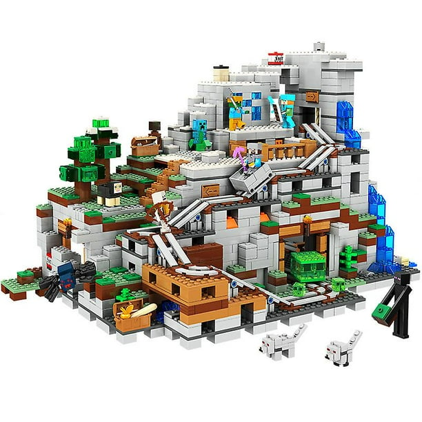 The Mountain Cave Elevator Village Tree House Building Block With ...