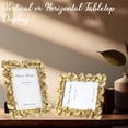 2 Pcs Vintage Gold Picture Frames 5x7 Inch Ginkgo Leaf Ornate Photo ...