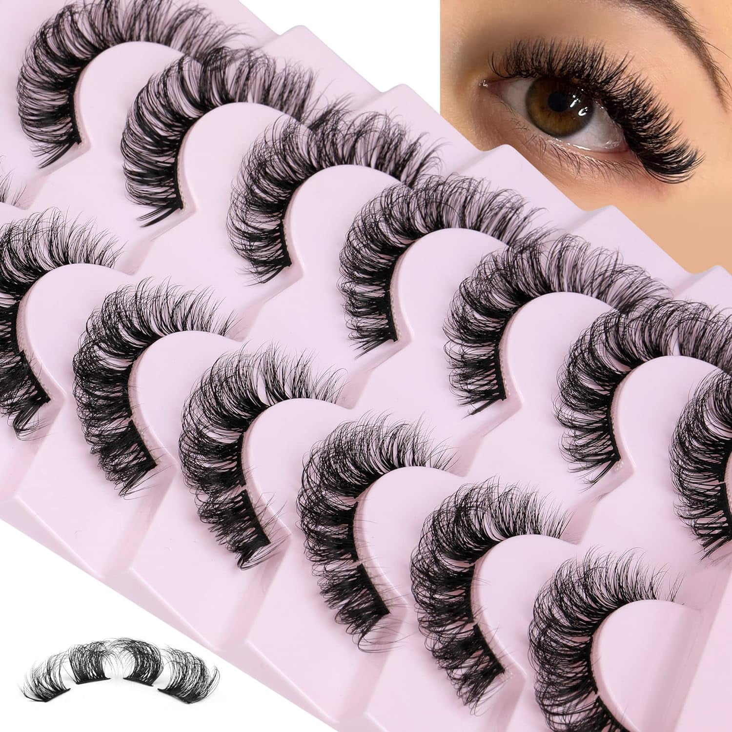 Click here for Laicaiw Natural Cluster Lashes D Curl Lashes Clust... prices