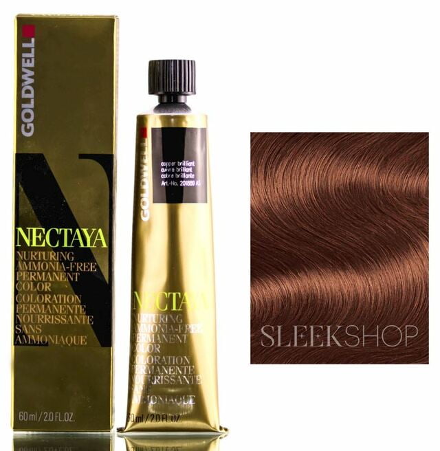 Goldwell Nectaya Ammonia-Free Permanent Nurturing Hair Color, 6K Copper ...