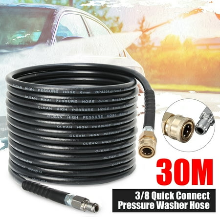 5800 PSI Pressure Hose100FT 30M 3/8 Quick Connect Washer Tube Pressure ...