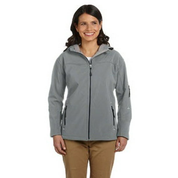 Devon & Jones Women's Hooded Soft Shell Solid Jacket D998W - Walmart.com