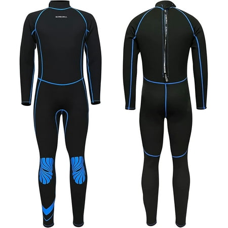 Wetsuit Men Full Body Diving Suits Long Sleeve Back Zipper Wet Suit for ...