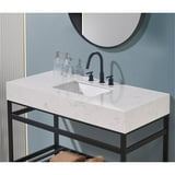 48. in Stone effects Vanity Top in Aosta White Apron with White Sink ...