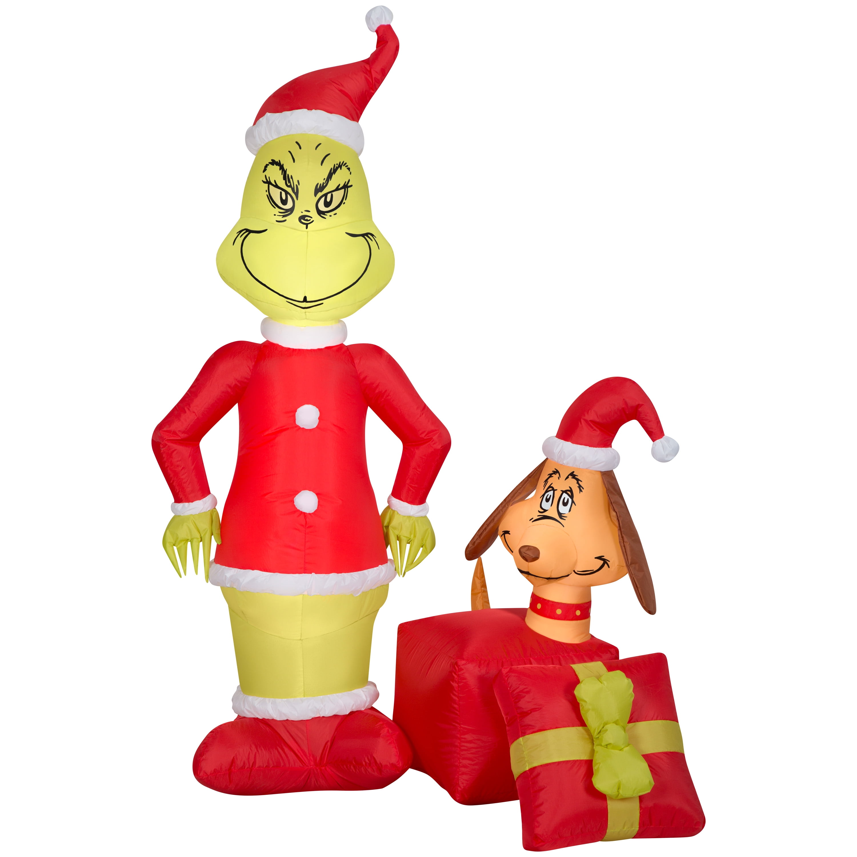 Dr. Seuss 5.5 Foot Grinch with Max Popping Out of a Present - Walmart.com