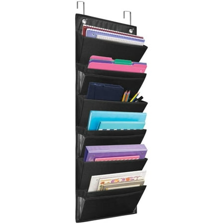 Eamay Hanging File Organizer Wall Mount Storage Pocket Chart, Over The ...