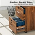 PurelyGoods 2-Drawer Rolling File Cabinet with Lock, Wood Mobile Filing ...