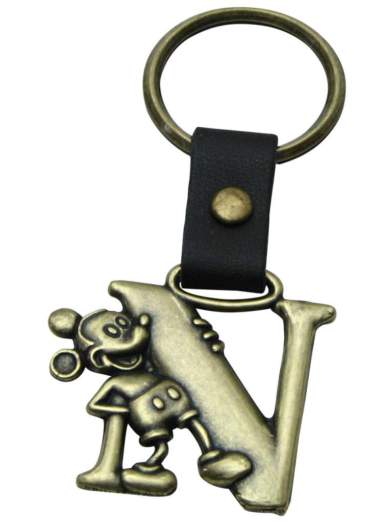 Mickey Mouse Letter N Brass Key Chain - Walmart.com