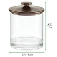 mDesign Bathroom Storage Containers with Lids, Small Round Acrylic ...
