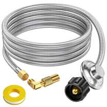 12FT Propane Adapter Hose with Regulator to 5-40lb Propane Tanks, QCC1 ...