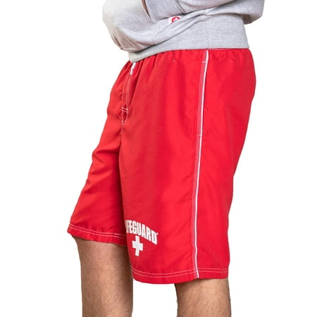 Lifeguard - Officially Licensed Red LIFEGUARD? Men's Board Shorts Swim ...