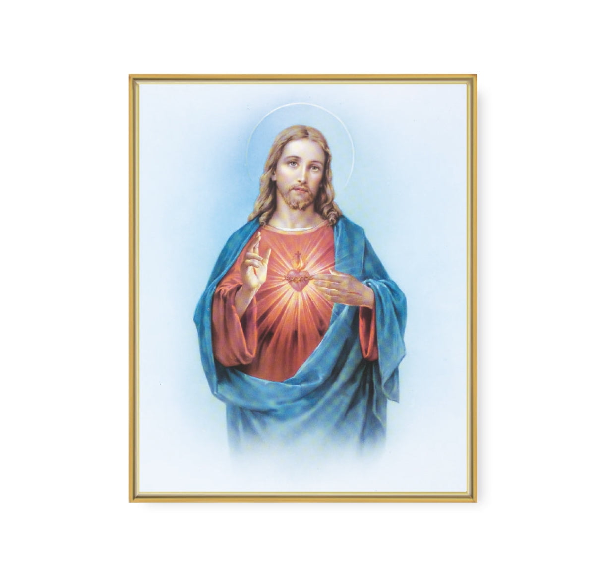 Sacred Heart of Jesus Picture Framed Plaque Large, Gold Plaque Frame ...
