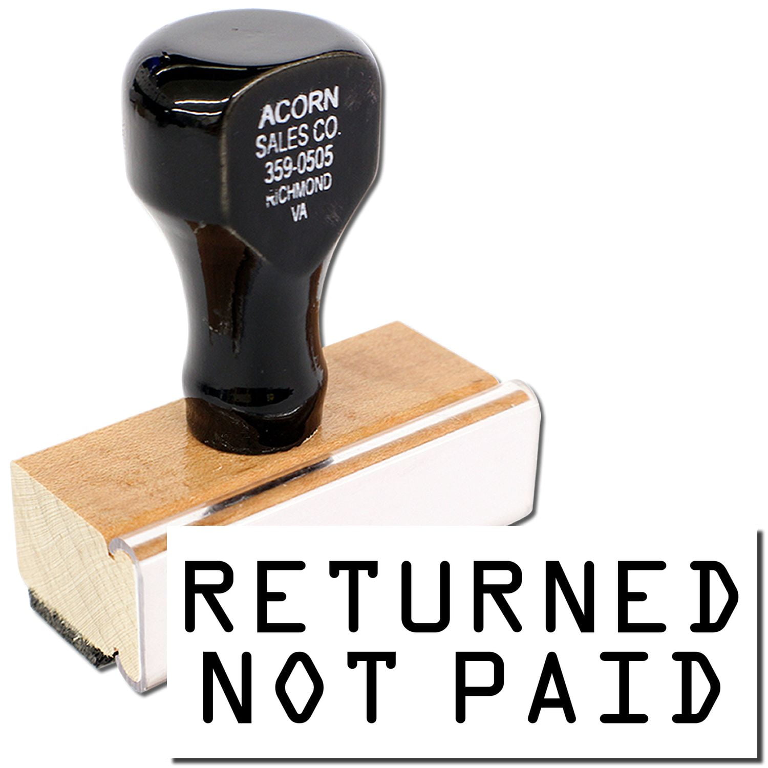 Returned Not Paid Rubber Stamp, Wooden Handle Rubber Stamp, Laser ...