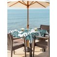 Abstract Paisley Pattern Square Outdoor Tablecloth with Umbrella Hole ...