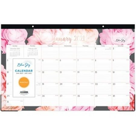 Blue Sky BLS102715 17 x 11 in. Joselyn Monthly Calendar Desk Pad ...