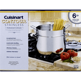 Cuisinart Contour Stainless Steel 6 Quart Pasta Pot with Cooking Lid ...