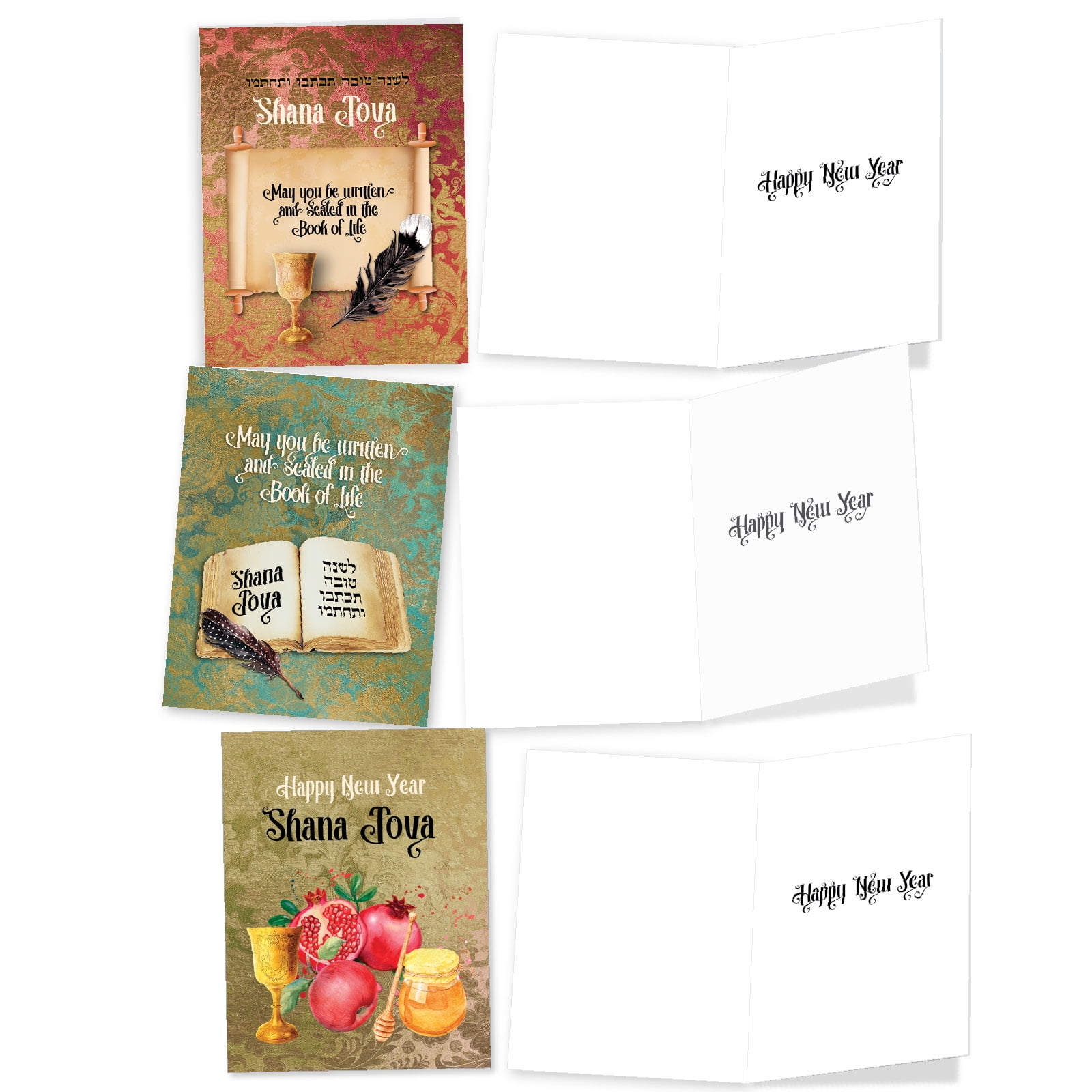 20 Rosh Hashanah Cards Assorted (10 Designs, 2 Each) – Shana Tova ...