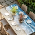 Abstract Beach Wave Fitted Rectangle Tablecloth 32" x 72" Watercolor ...