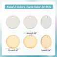 160Pcs 2 Colors 201 Stainless Steel Stamping Blank Tag Pendants Flat ...