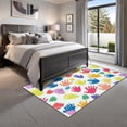 Boho Handprint Area Rug, Seamless Pattern Carpet, Washable Non Slip Low ...