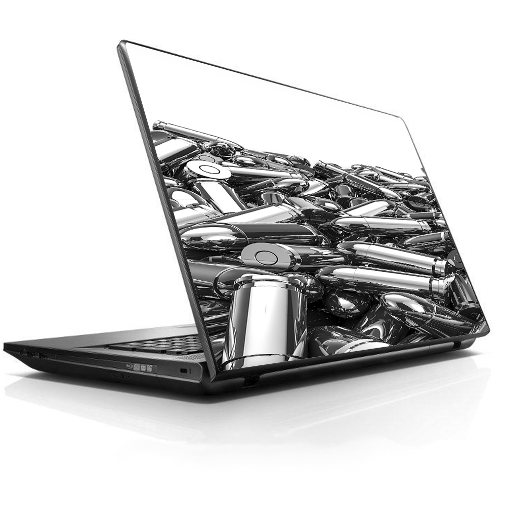 Laptop Notebook Universal Skin Decal Fits 13.3" to 15.6" / Silver ...