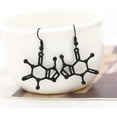 Caffeine Molecule Dangle Earrings Simple Happiness Neurotransmitter ...
