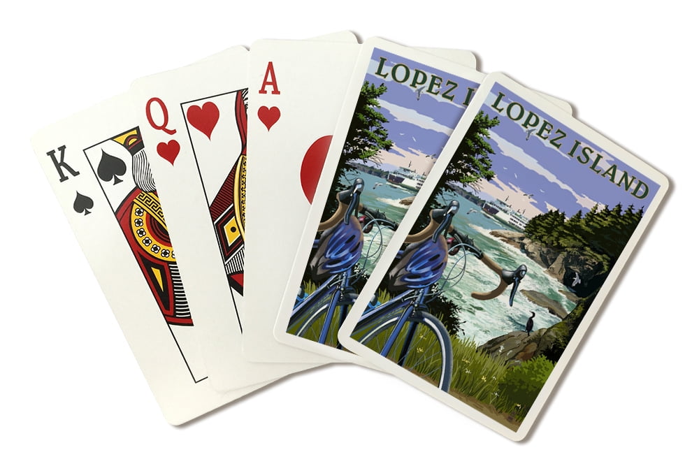 Lopez Island, Washington, Coastal Scene, Lantern Press, Premium Playing ...