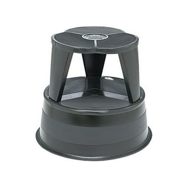 Cramer Scooter Stool, Round, 15", Step & Lock Wheels, to 300lb, Red ...