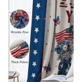 Anniversary USA Flag Kitchen Curtains Vintage Floral Butterfly Rustic ...