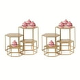4-piece/8-piece Dessert Stand Display Rack, Golden Metal Food Display ...