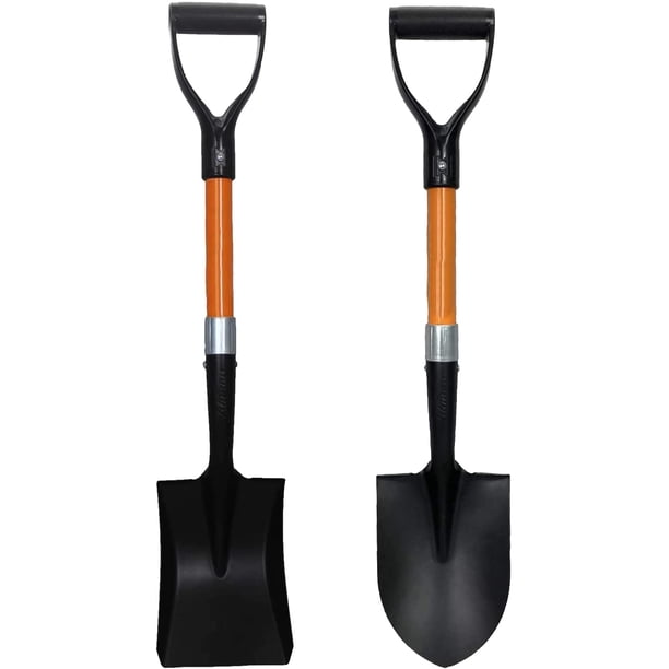 Ashman Online, 2 Various Assorted Mini Round and Square Shovels, Steel ...