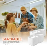 8"x8"x3" White Foam Disposable Clamshell Trays, 3-Compartment Take Out Boxes - 25 Count ...