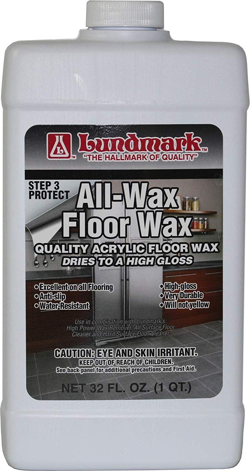 Lundmark All Wax, Self Polishing Floor Wax, 32-Ounce, 3201F32-6 ...
