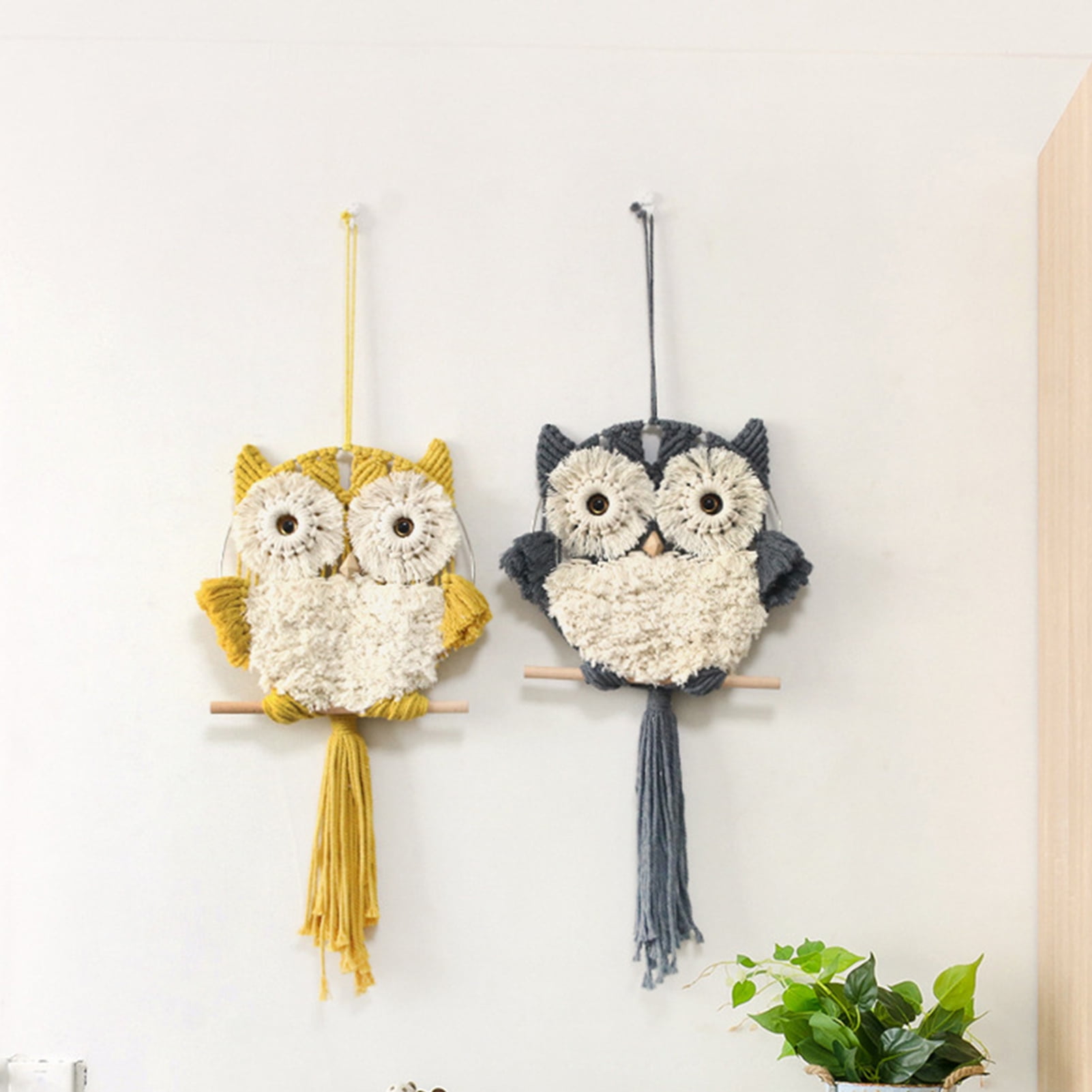 Exquisite Handmade Macrame Owl Wall Hanging - Adorable Chic Cotton ...