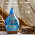 Porseme Ultrasonic 3D Firework Glass Oil Diffuser 100ml with LED Lights ...