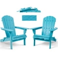 Solid Hemlock Wood Folding Embossed Adirondack Lounge Chair, Weather ...