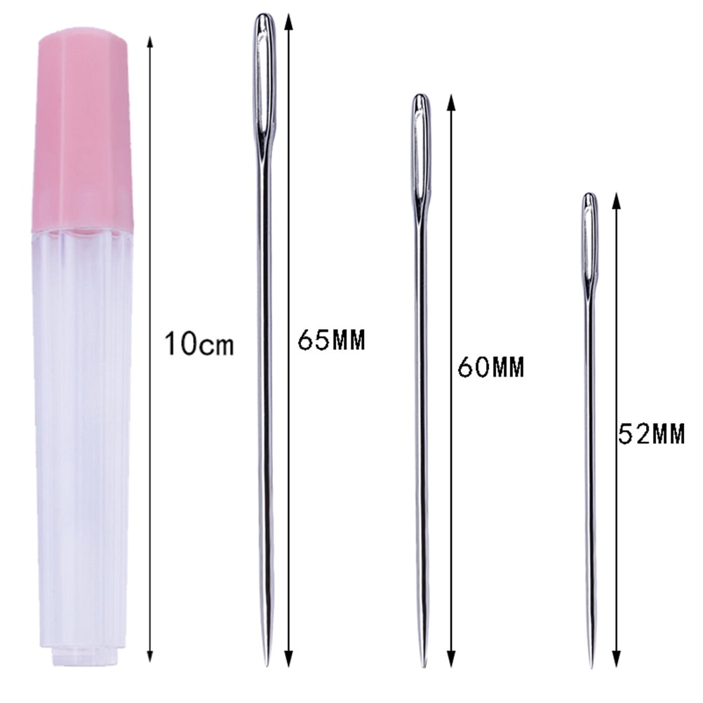 Click here for Ohoiolla 19pcs Large Eye Sewing Needles Silver Sta... prices