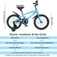 "Naipo Kids Cycle, 18"" Blue Bicycle for Boys and Girls, with Removable ...
