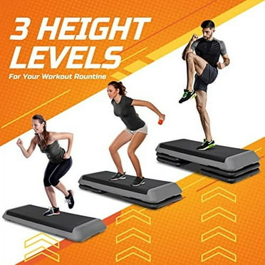 Costway Fitness Aerobic Step 29'' Club Cardio Adjust Exercise Stepper w ...