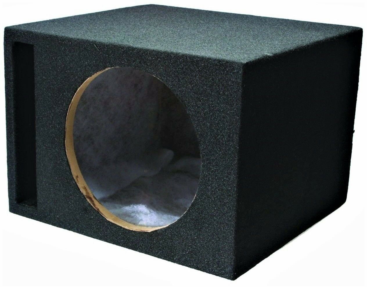 ABSOLUTE USA Single 10" Vented Ported 3/4" MDF Car Subwoofer Enclosure ...
